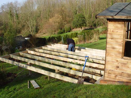 Deck frame building.Decking Base Images and ideas DIY.