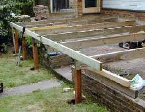 How to Build a Decking Frame, Sub Deck Base, Decking Joist, Railing ...